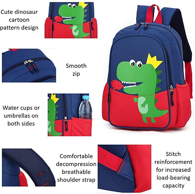 POWOFUN Kids Preschool Kindergarten Backpack Lightweight Cool Cute Cartoon Travel Backpack With Lunch Bag For Boys Girls