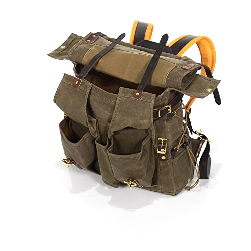 Frost River Isle Royale Mini Bushcraft Backpack - Durable Waxed Canvas Outdoor Hiking Pack, 18 Liter, Field Tan