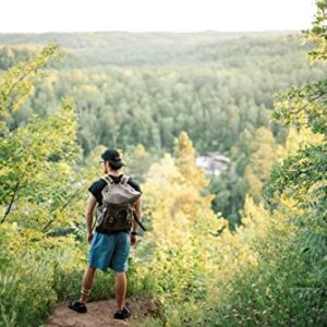 Frost River Isle Royale Mini Bushcraft Backpack - Durable Waxed Canvas Outdoor Hiking Pack, 18 Liter, Field Tan