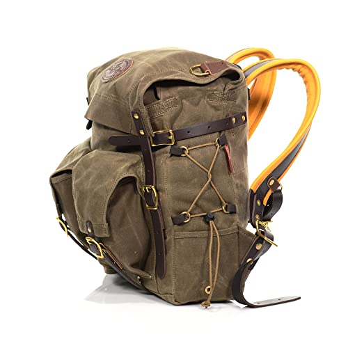 Frost River Isle Royale Mini Bushcraft Backpack - Durable Waxed Canvas Outdoor Hiking Pack, 18 Liter, Field Tan