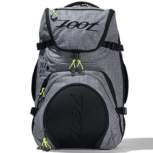 Zoot Ultra Tri Bag – Triathlon Transition Bag with Storage Compartments, Durable and Lightweight Backpack for Gym, Race Day, and Training, Grey