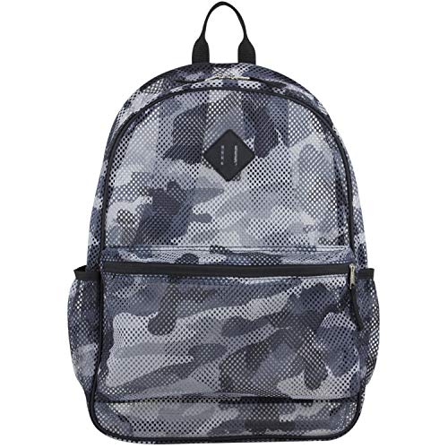 Eastsport Mesh Backpack, Gray Camo/Black