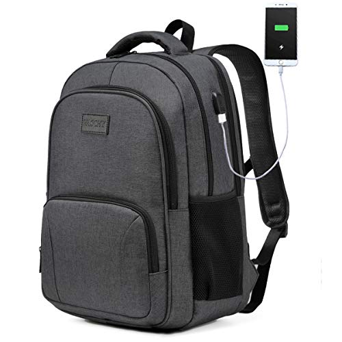 VASCHY Laptop Backpack, Carry on Business Travel Backpacks for Women Men with Laptop Compartment USB Port