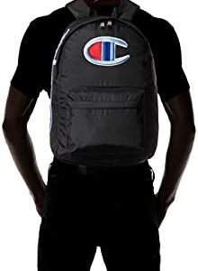 Champion unisex adult Backpacks, Black/Blue, One Size US