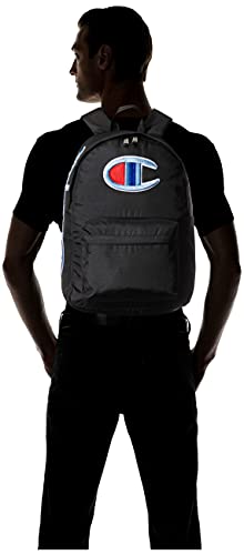 Champion unisex adult Backpacks, Black/Blue, One Size US