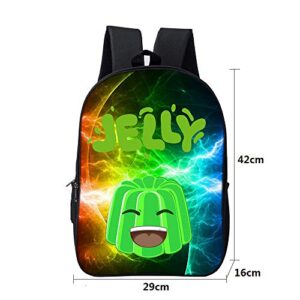 Meeting Kids Cute Schoolbag Crazy Jelly Bookbag 17 Inch Multifunctional Backpack For Teen Boys and Girls YOUTUBE-03