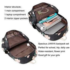 JIANYA School Backpack for Teen Girls School Bags Lightweight Kids Girls School Book Bags Backpacks Sets