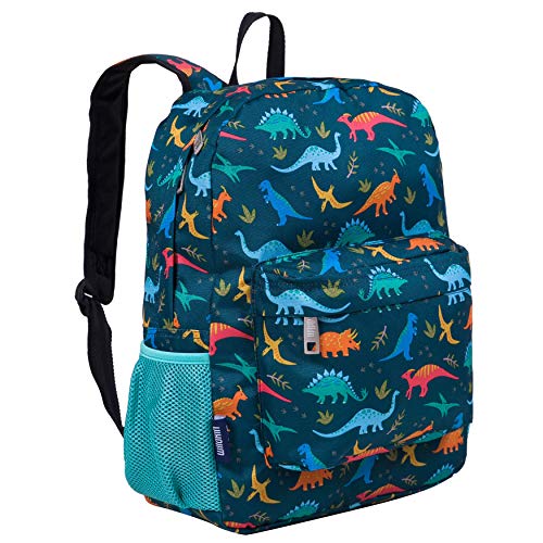 Wildkin 16-Inch Kids Backpack for Boys & Girls, Perfect for Elementary School Backpack, Features Padded Back & Adjustable Strap, Ideal Size for School & Travel Backpacks (Jurassic Dinosaurs)