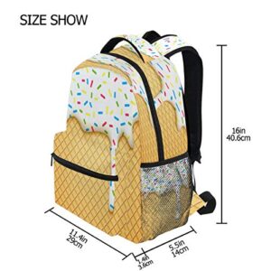 Blueangle Ice Cream Cone Backpack Bookbags Laptop Backpack for Boys Girls Teens, College Backpack Water Resistant Travel Bookbag