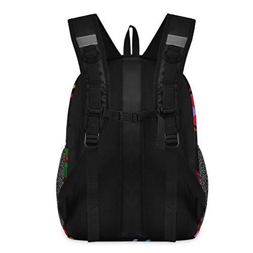 OREZI School Backpack for Girls Boys,African Girl With Headphones Bookbags Lightweight Laptop Travel Casual Daypack Rucksack for Student Teenagers kid's