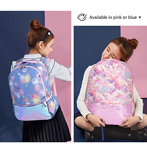 sphaiya Backpack for Girls,Girls Backpack With Lunch Box Cute Toddler Hiking Backpack Set Kindergarten Preschool Book Bag for Elementary Kid Pink