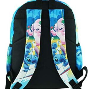 Lilo And Stitch Deluxe Oversize Print Large 16" Backpack with Laptop Compartment - A19563 Multi-color