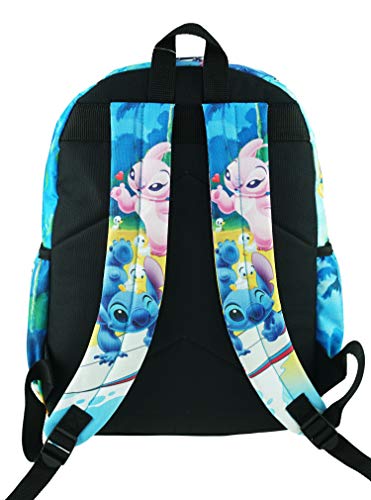 Lilo And Stitch Deluxe Oversize Print Large 16" Backpack with Laptop Compartment - A19563 Multi-color