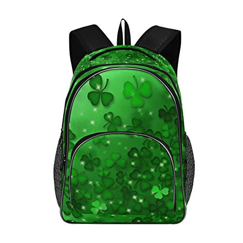 OREZI Waterproof Schoolbag for Girls Boys,Saint Patrick Day Laptop Backpack with USB Charging Port,College Bookbag for Women Men