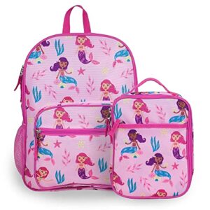 wildkin day2day kids backpack bundle with lunch box bag (groovy mermaids)