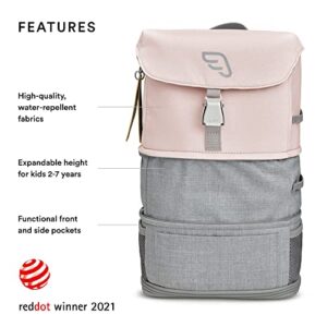 JetKids by Stokke Crew BackPack, Pink Lemonade - Kid’s Lightweight Expandable Bag - Great for School & Travel - Adjustable & Water-Resistant - Best for Ages 2-7