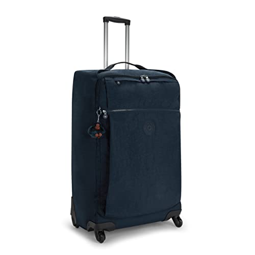 Kipling Women's Darcey Large Inch Softside Checked Rolling Luggage, 360 Degree Spinning Wheels, True Blue Tonal, 19.25" L x 29" H x 11.5" D