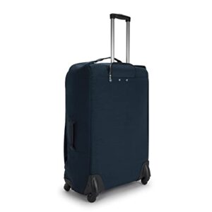 Kipling Women's Darcey Large Inch Softside Checked Rolling Luggage, 360 Degree Spinning Wheels, True Blue Tonal, 19.25" L x 29" H x 11.5" D