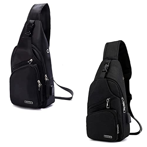 Sling Bag Sling Backpack Crossbody Backpack Chest Shoulder Bag USB Charger Port