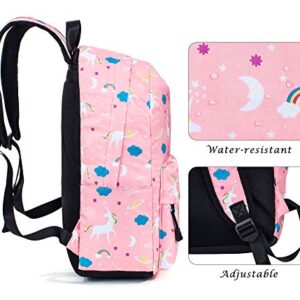 Leaper Striped School Backpack and Unicorn Backpack Bundle