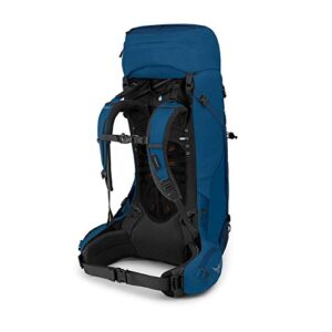 Osprey Aether 55L Men's Backpacking Backpack, Deep Water Blue, S/M