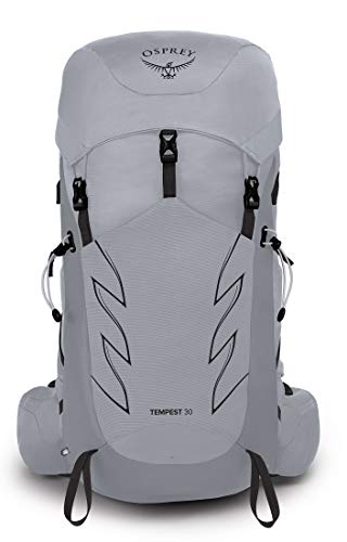 Osprey Tempest 30L Women's Hiking Backpack with Hipbelt, Aluminum Grey, WXS/S