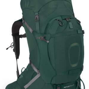 Osprey Aether Plus 60L Men's Backpacking Backpack, Axo Green, S/M