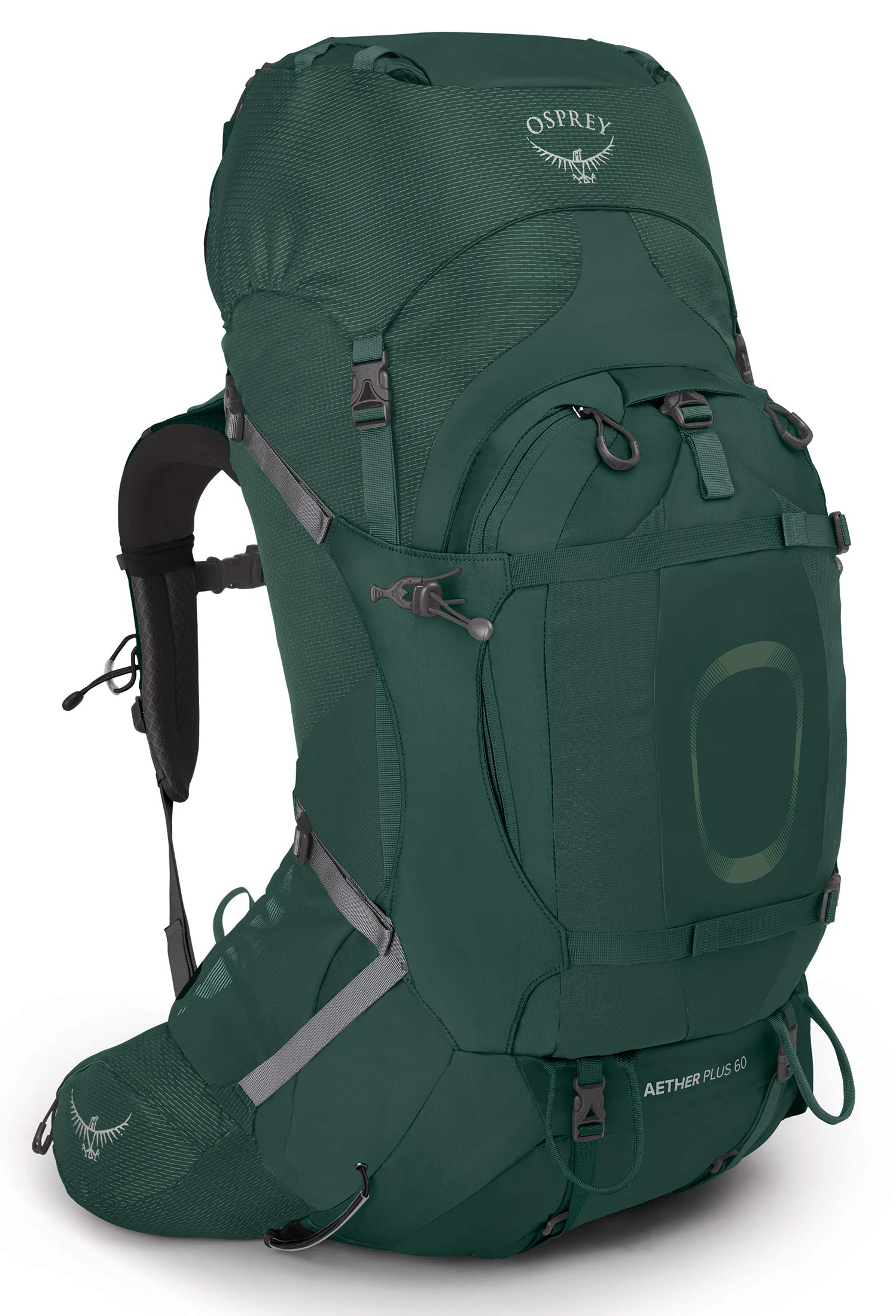 Osprey Aether Plus 60L Men's Backpacking Backpack, Axo Green, S/M