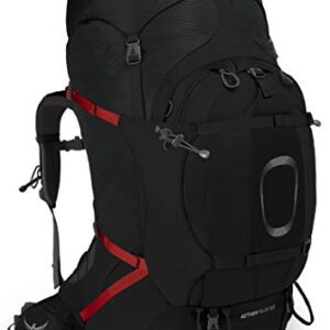 Osprey Aether Plus 100L Men's Backpacking Backpack, Black, L/XL