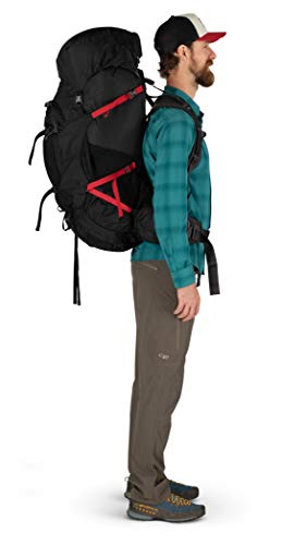 Osprey Aether Plus 100L Men's Backpacking Backpack, Black, L/XL