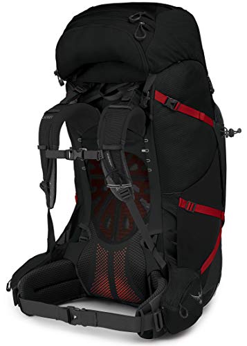 Osprey Aether Plus 100L Men's Backpacking Backpack, Black, L/XL