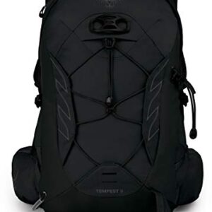 Osprey Tempest 9L Women's Hiking Backpack with Hipbelt, Stealth Black, WM/L