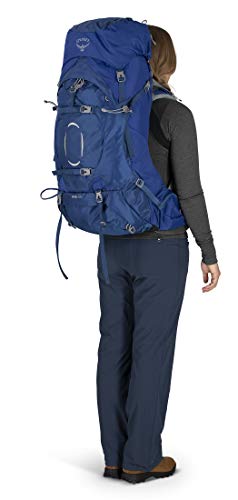 Osprey Ariel 65L Women's Backpacking Backpack, Ceramic Blue, WXS/S