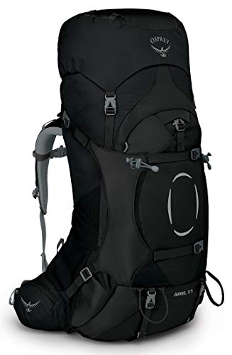 Osprey Ariel 55L Women's Backpacking Backpack, Black, WXS/S