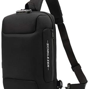 Schkleier Sling Bag USB Anti-theft Laptop Backpack, 13.3 Inch Casual Chest Shoulder Daypack for Men and Women