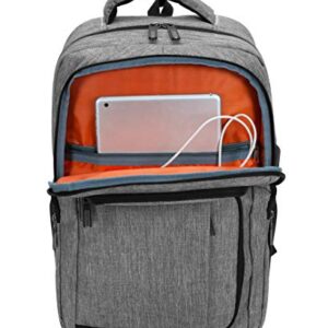 Rockland Slim Pro USB Laptop Backpack, Grey, Large