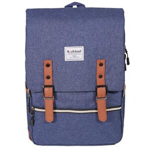 rockland heritage usb laptop backpack, blue, large