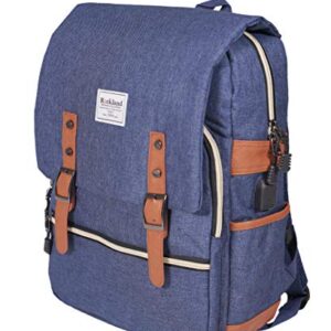 Rockland Heritage USB Laptop Backpack, Blue, Large