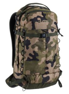 burton sidehill 25l backpack, martini olive terra camo, one size