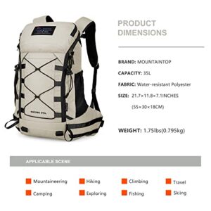 MOUNTAINTOP Hiking Backpack 35L Outdoor Travel Camping Day Pack with Rain Cover for Men Women