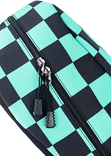 Roffatide Anime Demon Slayer Backpack Black Green Plaid School Bag Large Capacity Laptop Back Pack