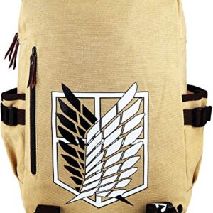 Roffatide Anime Attack On Titan Backpack Wings of Freedom Knapsack Canvas Backpack Printed Flap Bookbag