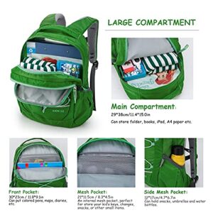 MOUNTAINTOP Kids Backpack for Boys Girls Preschool Water Resistant Lightweight Children Daypack 10L, Grass Green