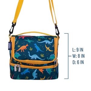 Wildkin 16 Inch Backpack Bundle with 2 Compartment Lunch Bag (Jurassic Dinosaurs)