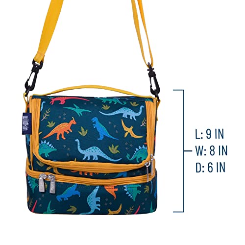 Wildkin 16 Inch Backpack Bundle with 2 Compartment Lunch Bag (Jurassic Dinosaurs)