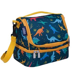 Wildkin 16 Inch Backpack Bundle with 2 Compartment Lunch Bag (Jurassic Dinosaurs)