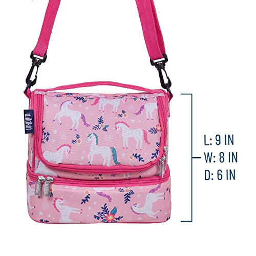 Wildkin 16 Inch Backpack Bundle with 2 Compartment Lunch Bag (Magical Unicorns)