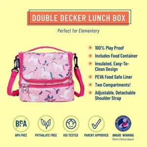 Wildkin 16 Inch Backpack Bundle with 2 Compartment Lunch Bag (Magical Unicorns)