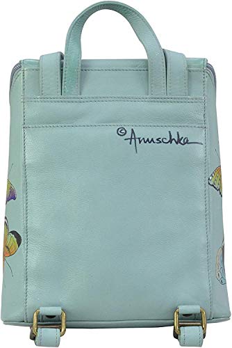 Anuschka Women’s Genuine Leather Backpack - Hand Painted Exterior - Butterfly Heaven