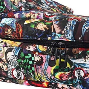 Roffatide Anime Demon Slayer Kimetsu no Yaiba Backpack All Over Printed Schoolbag Laptop Backpack Cosplay Daypacks Black